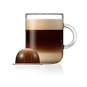 Nespresso VertuoLine Crafted for Milk Bianco Forte Coffee, Plus 1 Piece Of Dark Chocolate Salted Caramel, For Your First Cup Of Coffee