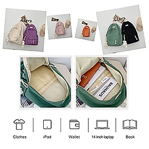 Woman Kawaii Backpack Cute Bags Casual Travel Holds 14 Inch Laptop Backpack for College Backpack Casual Daypack (White)
