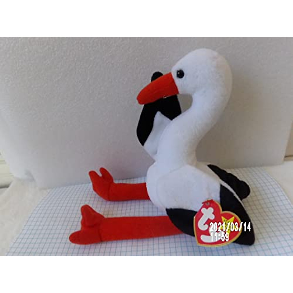 Beanie Babies Baby Ty Stilts Stork Bird w/ Tag ^G#fbhre-h4 8rdsf-tg1334286