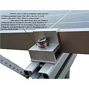 WindyNation Side of Pole Solar Panel Mount Rack for 30W to 120W Solar Panel