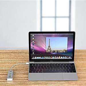 Lysee Data Cables - 4-Port USB Hub Splitter High Speed Transmission GNS-S01 Four Aluminum Alloy 3.0 USB Hub - (Color: Rose Gold)