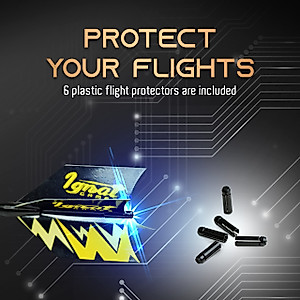 IgnatGames Dart Flights and Accessories – Comprehensive Darts Accessories Kit with Different Darts Flights and Flights Protectors, Shafts, Rubber O’Rings and Versatile Darts Tool