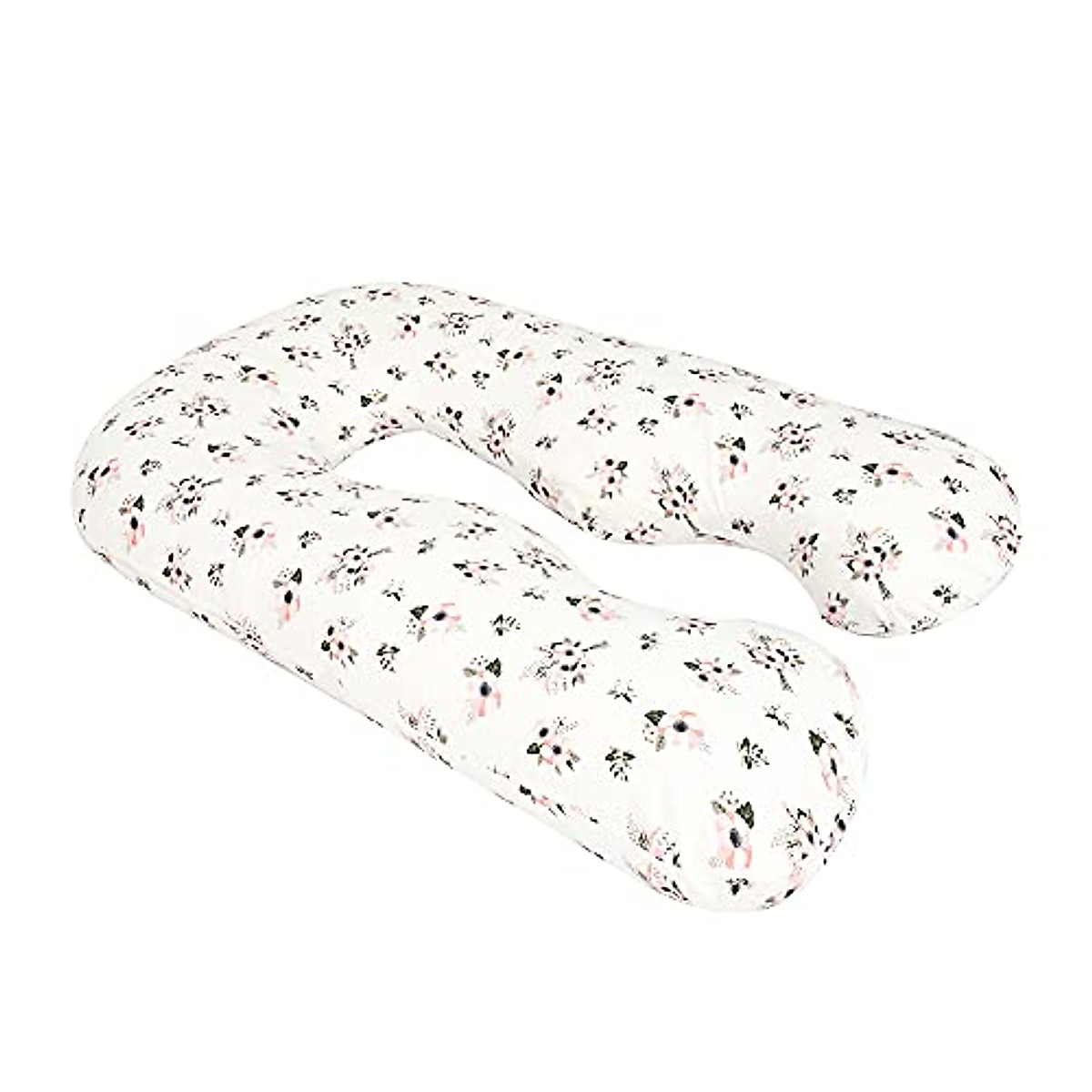 TILLYOU Pregnancy Pillow Cover - Cooling Maternity Pillow Cover for U-Shaped Full Body Maternity Pillow, Soft and Breathable for Expectant Mothers, Floral