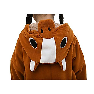 Brown Horse Cuddly Plush One Piece Pajamas Cosplay Costume for Kids 3t 4t 5t
