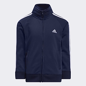 adidas boys Tricot Jacket & Clothing Pants Set, Collegiate Navy, 4T US