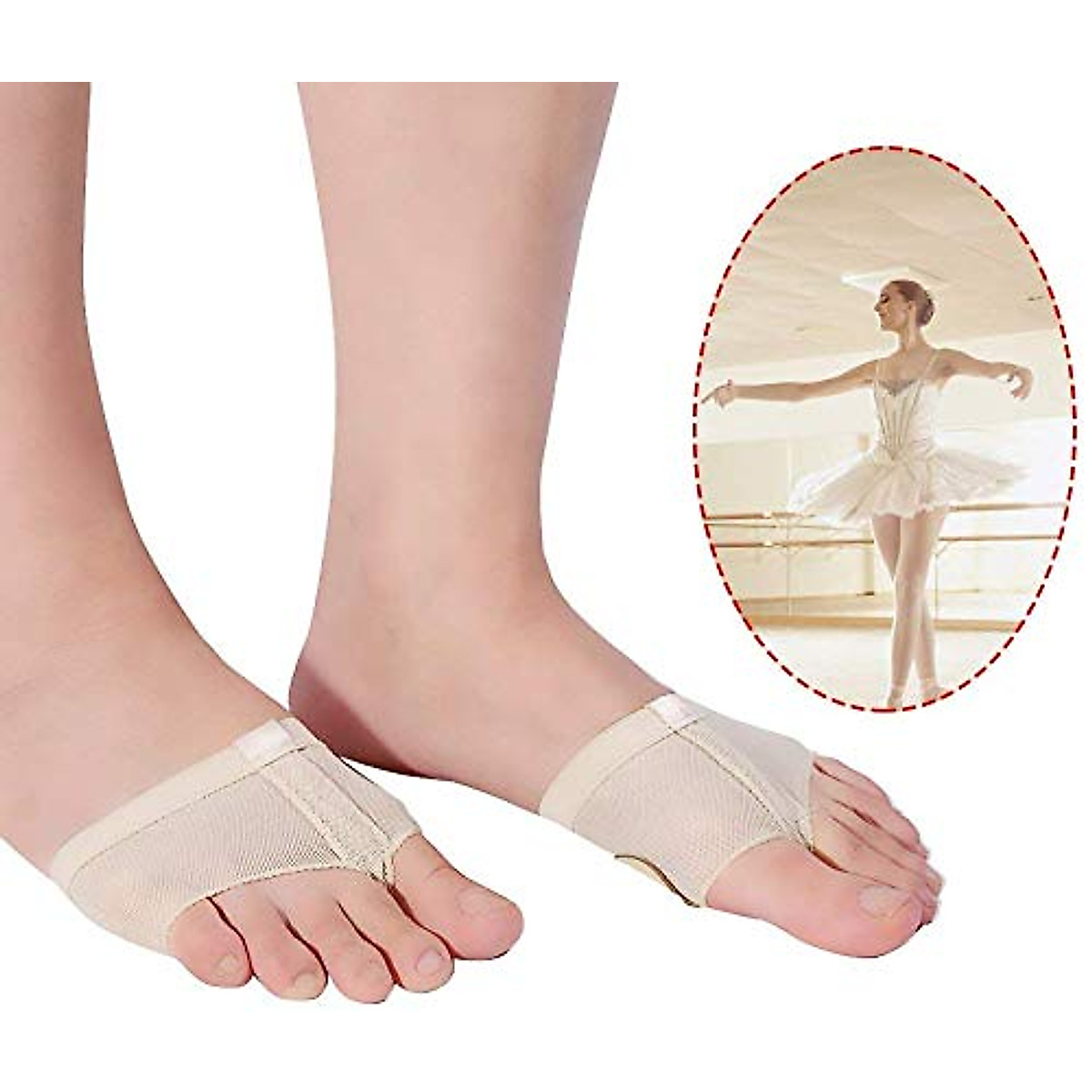 Dance Foot Thongs,Thong Toe Paws,Lyrical Shoes Lyrical Ballet Belly Dance Foot Thongs Dance Paw Pad Shoes Half Sole (XL)