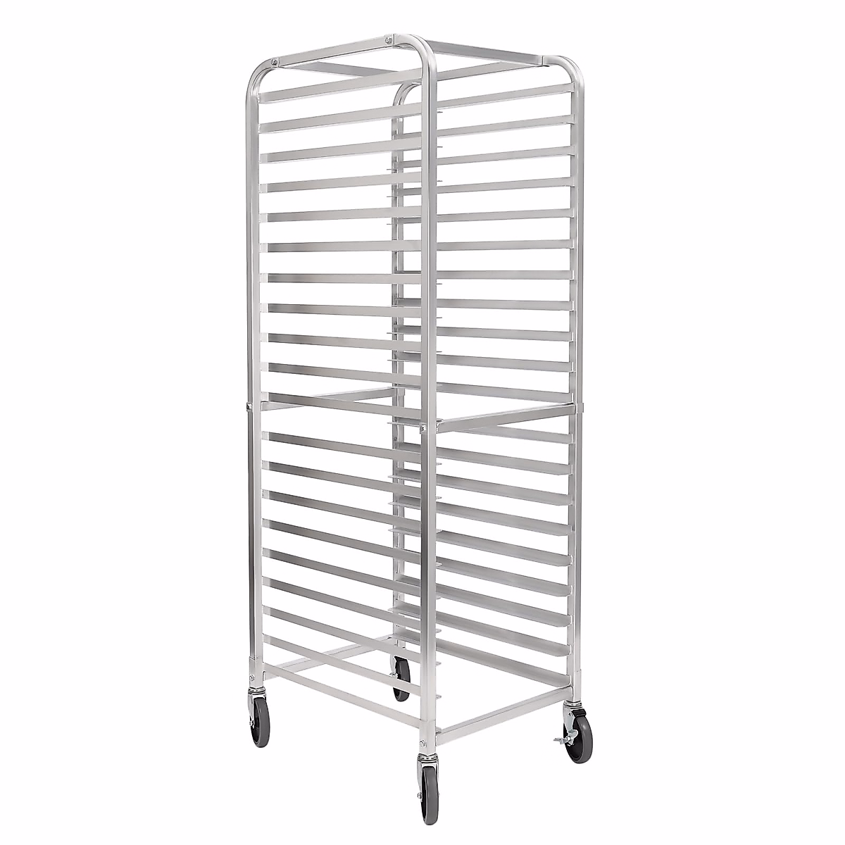 YSHUSTGY Bun Pan Rack, 20-Tier Commercial Bakery Racks, Mobile Trolley Storage Cooling Rack,Strong bearing capacity, with Lockable Casters,Thickened Supporting Strip for Home Or Commercial Kitchens