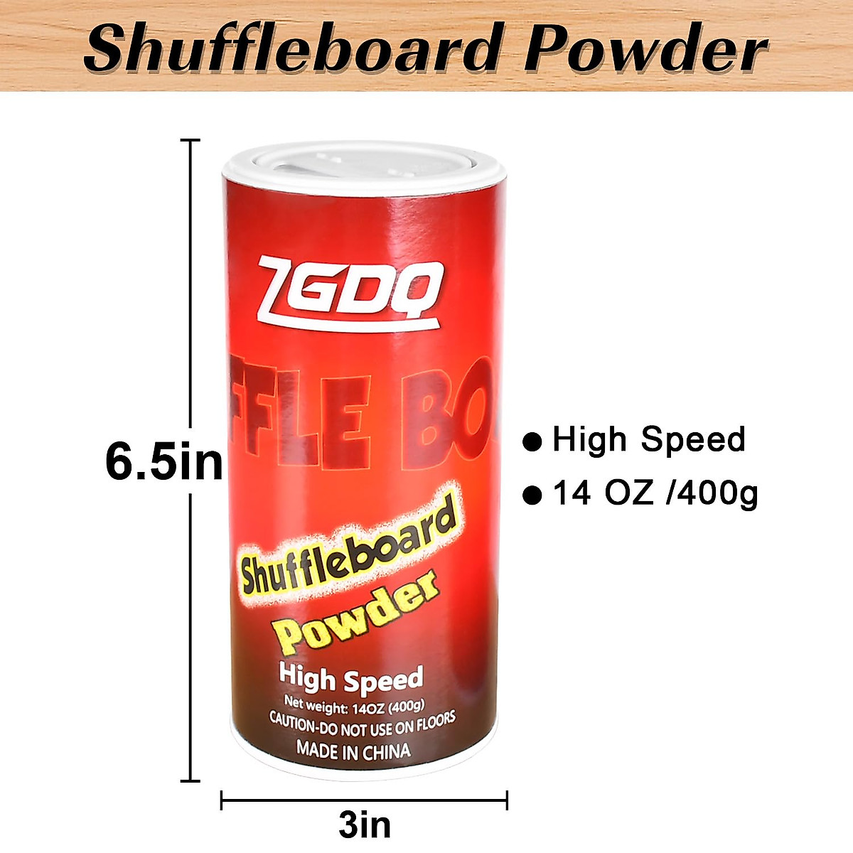 ZGDQ Shuffleboard Sand Shuffleboard Powder Wax with Mini Broom Sets-2 Cans 14OZ