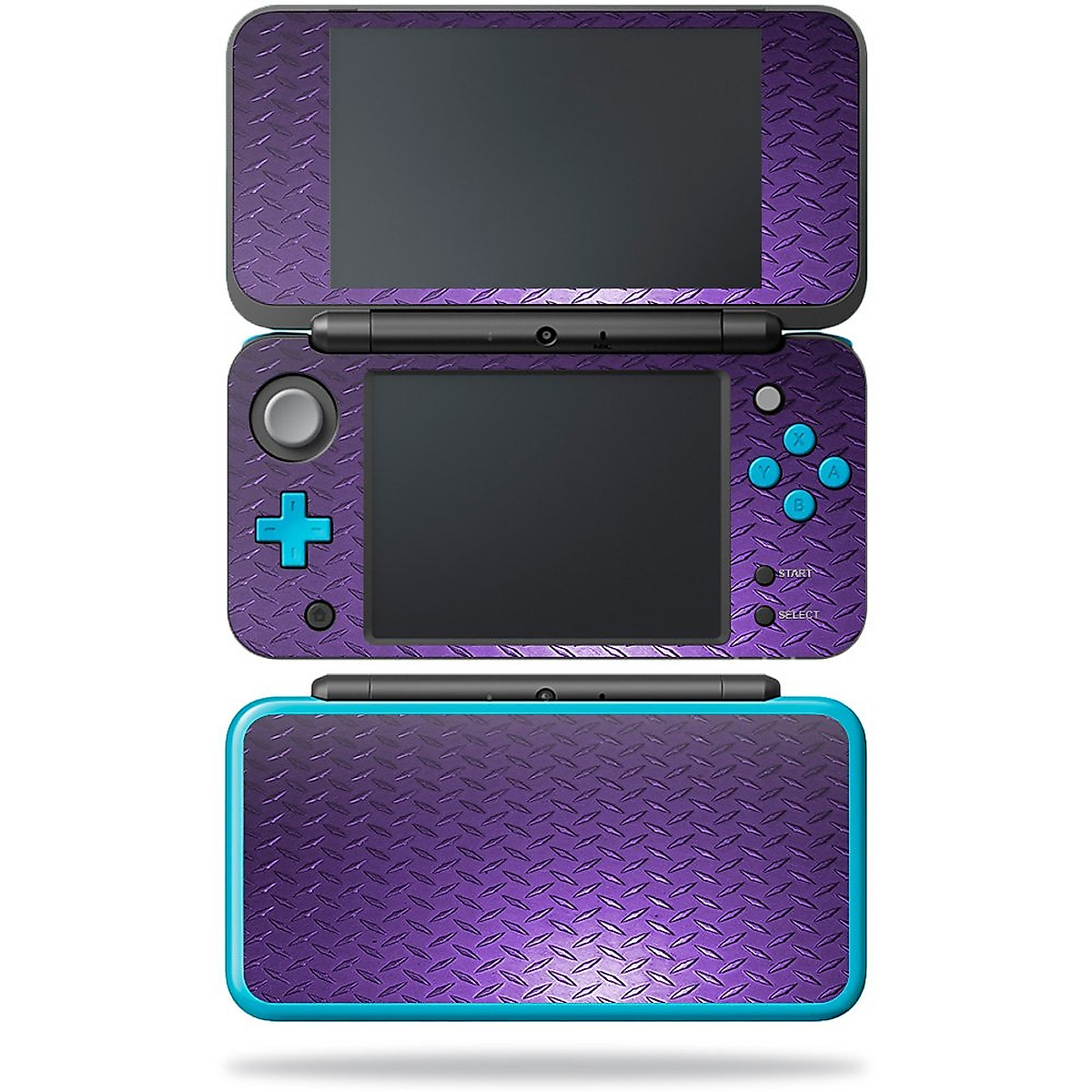 MightySkins Skin Compatible with Nintendo New 2DS XL - Purple Diamond Plate | Protective, Durable, and Unique Vinyl Decal wrap Cover | Easy to Apply, Remove, and Change Styles | Made in The USA