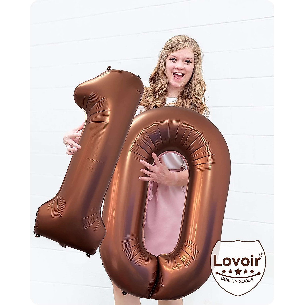40 Inch Coffee Brown Number 1 Balloon Large Size Jumbo Digit Mylar Foil Retro Brown Helium Balloons for Birthday Party Celebration Decorations Graduation Anniversary Baby Shower Photo Shoot