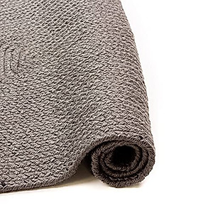 Super Area Rugs Lichfield Handmade Solid Reversible Indoor / Outdoor Braided Rug Charcoal Gray 2' x 3' Rectangle