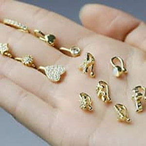 SEENI Fake Nose Ring Ear Cuff Clip on Helix Cartilage Earring Non Piercing Faux Nose Cuffs for Non Pierced Nose Fake Septum Nose Rings For Women (27 golden)