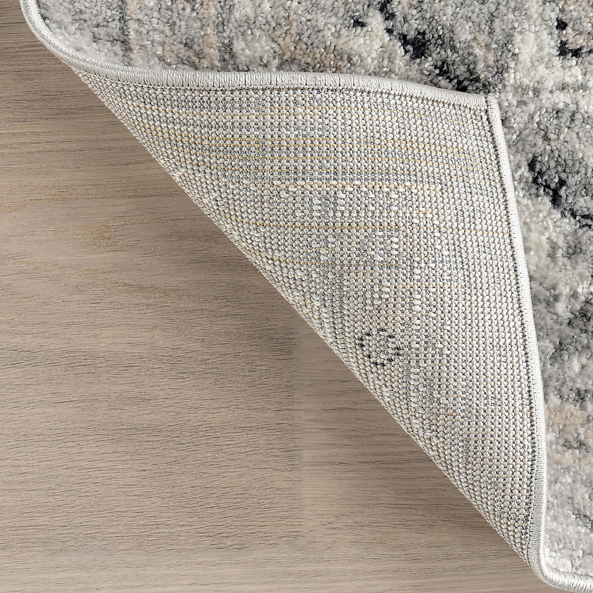 nuLOOM Gena Distressed Vintage Persian Area Rug - 9x12 Area Rug Traditional Light Grey/Ivory Rugs for Living Room Bedroom Rug Dining Room