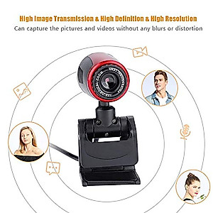 ASHATA Webcam 0.3MP, USB2.0 Web Camera Cam with MIC 360° for Computer PC Laptop for Skype/for MSN for Windows 2000 / XP / win7 / win8 / win10 / Vista 32bit