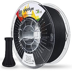 YXPOLYER PA6-CF Chopped Carbon Fiber Nylon Filament, 1.75mm Carbon Fiber Filament, 3D Filament Nylon Carbon Fiber, Lightweight high Strength Nylon Filament,1kg Spool,Black