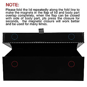 Aimyoo 1 Pack Big Black Magnetic Gift Boxes with Lids 13.8x9x4.3 inch, Groomsman Bridesmaid Proposal Box, Rectangle Collapsible Box for Storage Graduation