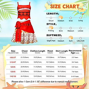 COTRIO Princess Clothes 5t Girls Princess Costume 5/6 Birthday Party Outfit Halloween Princess Dresses Kids Princess 2 Piece Crop Top Skirt Set with Accessories Size 6 (Red)