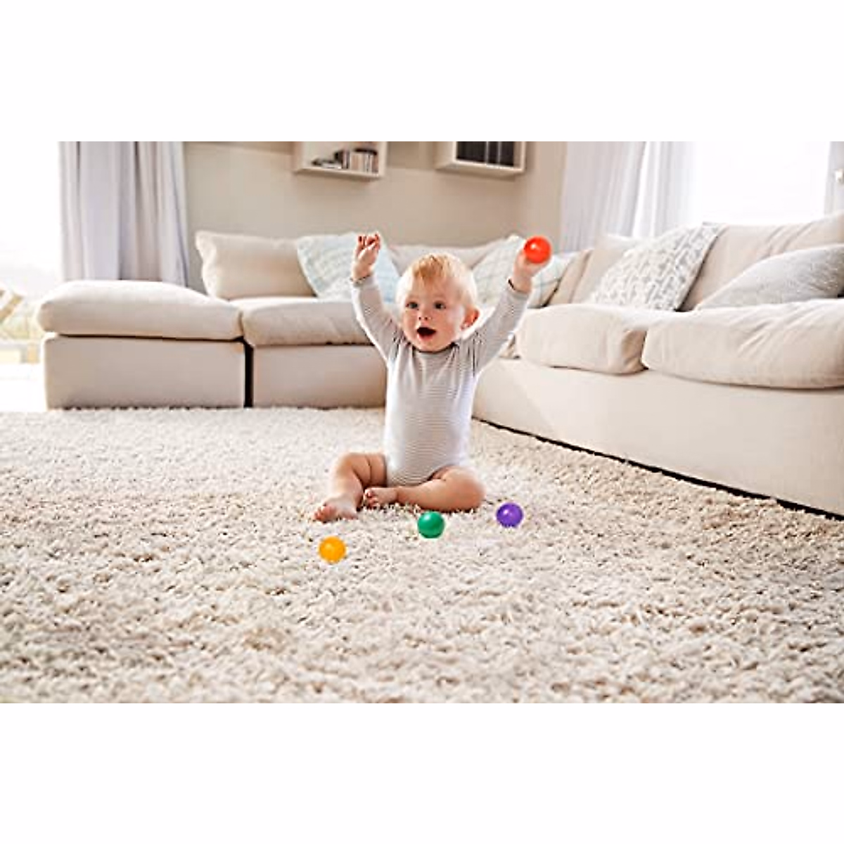 Multi-Colored Replacement Ball Set for VTech Pop-a-Balls Push and Pop Bulldozer Toy | Vibrant, Colorful Balls Compatible with Vtech Bulldozer Ball Popper Toy | 6 Ball Set