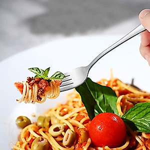 Cibeat Dinner Forks, 12 Pcs Forks, Premium Food Grade Stainless Steel Silverware Forks, Table Forks, Flatware Forks, Mirror Finish & Dishwasher Safe, Use for Home, Kitchen or Restaurant