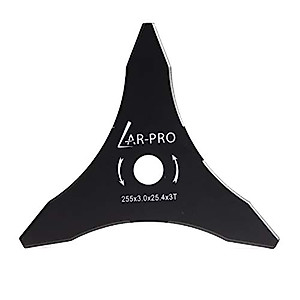 (2-Set) 10" x 3 Teeth Carbon Steel Brush Cutter Blades with Washers - 2 Blades and 2 Washers - Blades for 20mm or 25.4mm Arbor - Compatible with Husqvarna, Stihl, Ego, and More