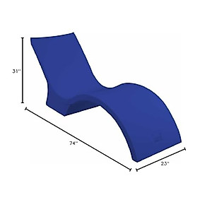 Ledge Lounger - Signature Chaise Deep - Inside Pool & Sun Shelf Lounge Chair - Designed for Deep Shelves 10”-15” - Compatible with All Pool Types - Poolside & Sun Deck Tanning - Set of 2 - Dark Blue