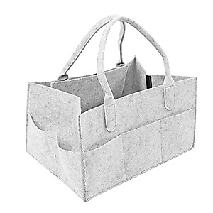 Baby Diaper Caddy Organizer,Nursery Storage Bin Car Organizer,Portable Holder Bag for Changing Table,Felt Diaper Caddy
