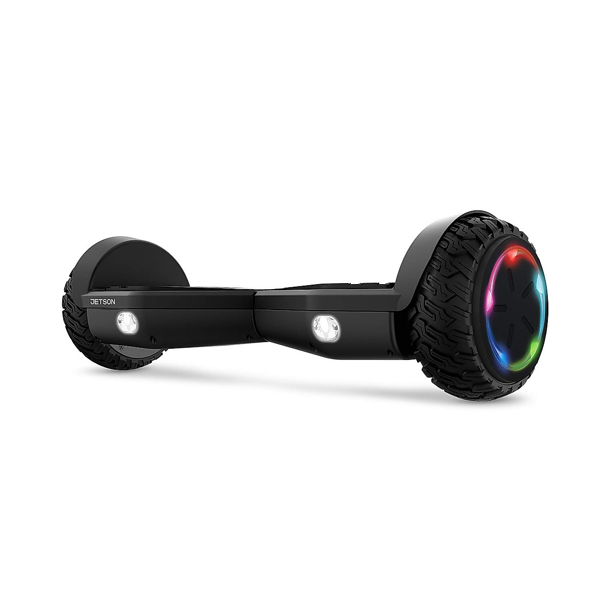 Jetson Spin All Terrain Hoverboard with LED Lights, Self-Balancing Hoverboard with Active Balance Technology, Range of Up to 7 Miles, Ages 13+, Black, JAERO-BLK