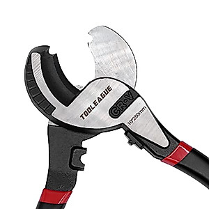 Tooleague 10 Inches Cable Cutter,Heavy Duty Cable Cutting, High Leverage Cutter For Aluminum, Copper, Wire, Communication Cable, with Crimping and Wire Cutting Function