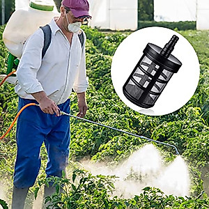 OIIKI 8PCS Black Household Hose Filters, Stainless Steel Encryption Filter, Water Pump Filter Connect with Water Line for Spring Water, Garden, Sprayers, Car Washers, Oil Pumps, Industrial Equipment