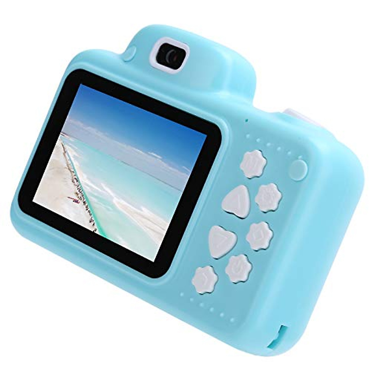 FECAMOS Children Camera, Photo Shoot Lightweight Kids Camera Environmental Protection Material for Christmas for Birthday(Blue, Pisa Leaning Tower Type)