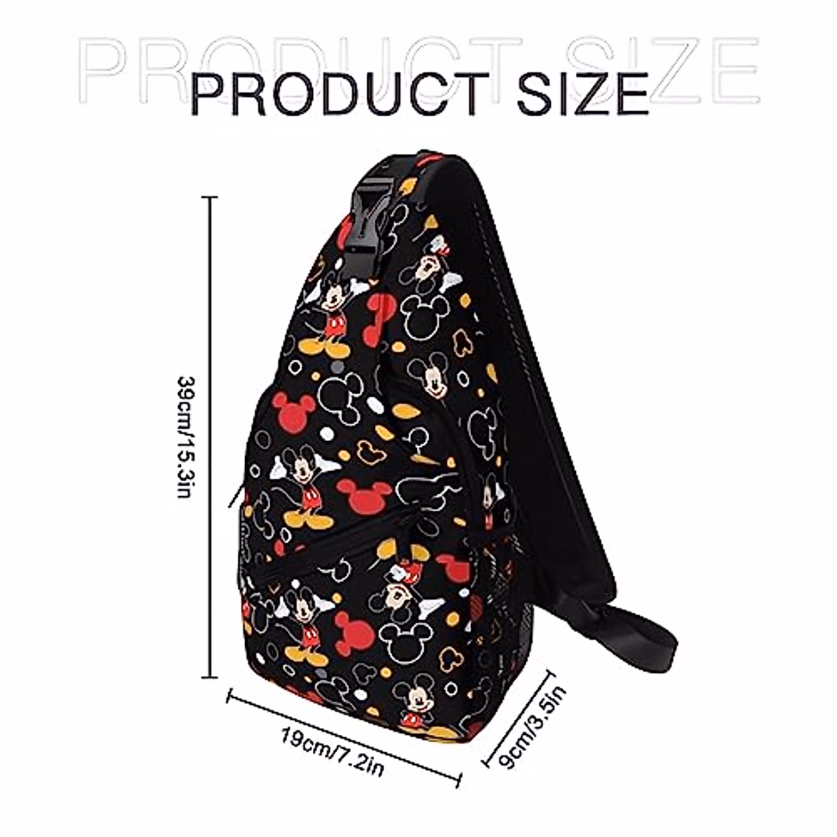 QANPE Cartoon Sling Bag Cute Crossbody Sling Bags for Women Men Travel Hiking Sling Backpack