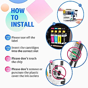 Topkolor Compatible Brother lC203 Ink Cartridge Replacement for Brother LC203XL LC201XL LC203 LC201 to use with MFC-J480DW J880DW J4420DW J680DW J885DW (4 Black, 2 Cyan, 2 Magenta, 2 Yellow)
