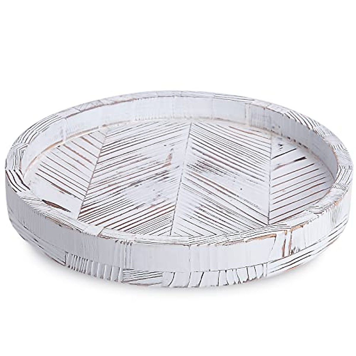 12" Rustic Farmhouse Wood Lazy Susan | Table Decor & Organize