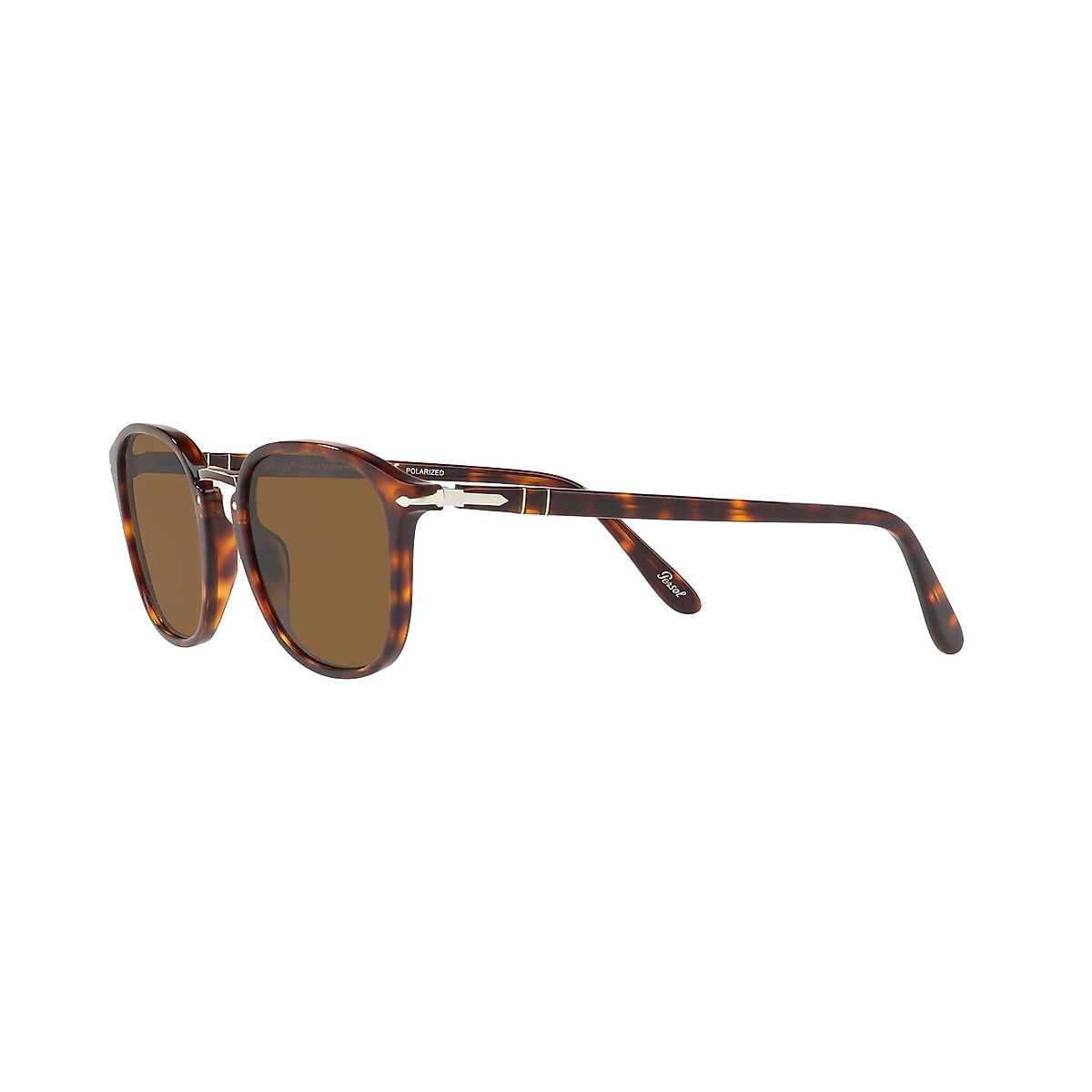 Persol PO3186S Round Sunglasses, Havana/Brown Polarized, 53 mm