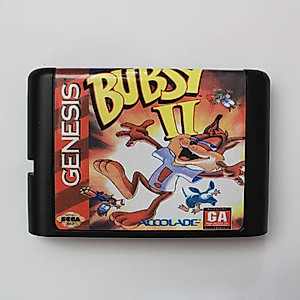 Aditi Bubsy II 16 bit Sega MD game card for Sega mega-driver for Genesis.
