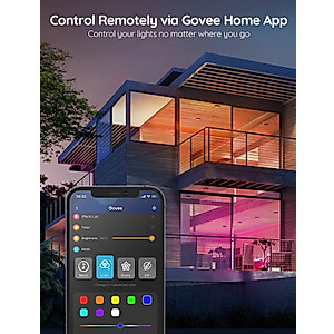 Govee Smart WiFi LED Strip Lights , 50ft RGB LED Lights Work with Alexa and Google Assistant, Color Changing Light Strip, Music Sync, App Controlled LED Lights for Bedroom and Gaming, Easy to Install