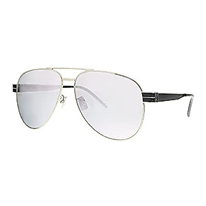 SAINT LAURENT Saint Laurent Grey Aviator Sunglasses SL M5300360 Black 60 13 145