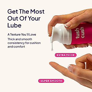 Hello Cake Tush Cush, Silicone and Water-Based Personal Lubricant, Formulated for Anal Use, Hybrid Lube for Men, Women, and Couples, 3.3 fl oz