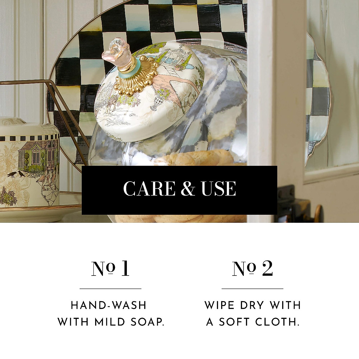 MACKENZIE-CHILDS Courtly Check Enamel Oval Platter - Small