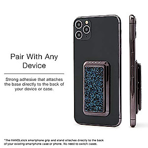 HANDL New York HANDLstick Black and Blue Crystal Grip and Stand for Smartphone