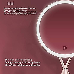 KXA Bathroom Vanity Mirrors Freestanding Cosmetic Mirror 5X Zoom Make Up Mirror Pedestal Table Mirror for Bathroom Bedroom Shaving Mirror Cosmetic Vanity Mirror Makeup Mirror