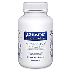 Pure Encapsulations Nutrient 950 Without Copper & Iron | Hypoallergenic Multi-Vitamin/Mineral Formula for Optimal Health | 90 Capsules