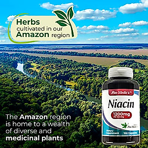 FITO MEDIC'S Lab - Niacin - Vitamin b3 - 1200 mg per Serving, 150 Capsules of - Vitamin b3 niacin - Ultra high Absorption.