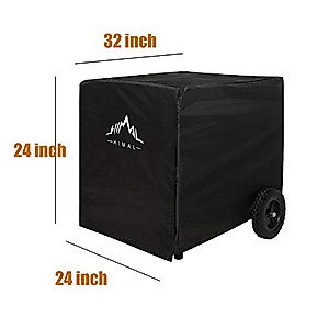 Himal Weather/UV Resistant Generator Cover 32 x 24 x 24 inch,for Universal Portable Generators 5000-10,000 Watt, Black