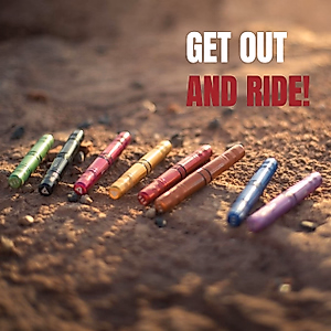 KOM Cycling Tubeless Tire Repair Kit for Bikes – Pink and Iridescent Bundle! Fixes Mountain Bike and Road Bicycle Tire Punctures – Includes Tire Repair Fork and Reamer, 8 Bacon Strips.