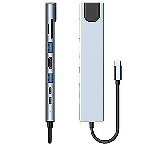 USB C Hub Type-C 3.1 to 4K HDMI-Compatible RJ45 USB SD/TF Card Reader PD Fast Charge 8-in-1 USB Dock