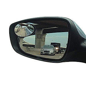 Blind Spot Car Mirrors: Semi Oval Convex Rear View/Side Car Mirror |Automotive Exterior Accessories | Blindspot Stick On Mirror For Car By Utopicar (2pack)