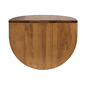 Kate and Laurel Jalla Wooden Floating Side Table, 18 x 10 x 14, Natural Rustic, Modern Solid Wood Wall-Mounted End Table with Shelves for Extra Storage and Added Functionality