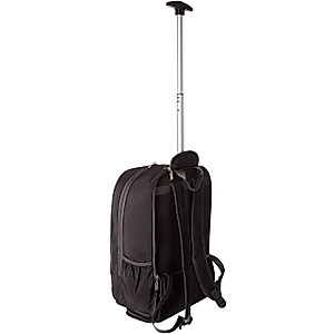 Baggallini womens Wheeled Laptop Backpack, black/charcoal, One Size