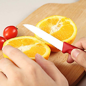 Victorinox Swiss Classic 3 1/4 inch Wavy Red Paring Knife, 3.1 inches